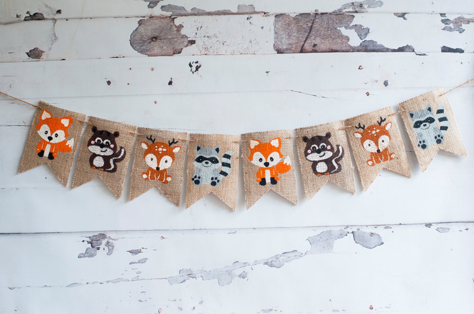 Woodland Animals Banner, Fox Banner, Squirrel Banner, Deer Banner ...