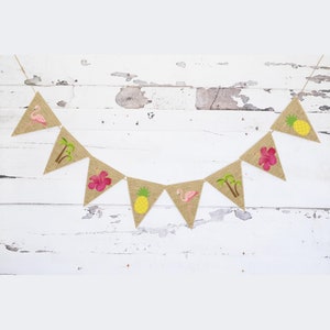 Luau Party Decor, Luau Birthday, Tropical Baby Shower, Summer Bunting ...