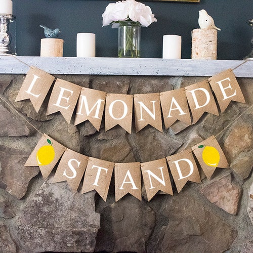Lemonade Stand Decor Lemonade Banner Summer Lemonade Party - Etsy