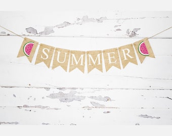 Summer Banner Printable, Summer Printable Wall Art, Spring Printable ...