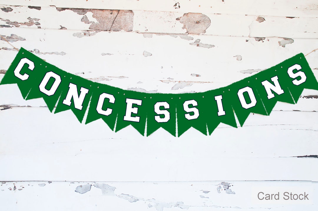 Concessions Banner Concession Banner Concession Sign - Etsy