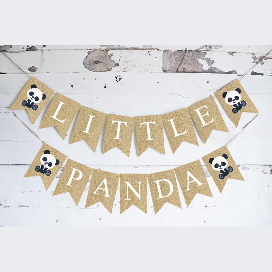 Little Panda Banner, Zoo or Safari Baby Shower or Birthday Party Decor ...