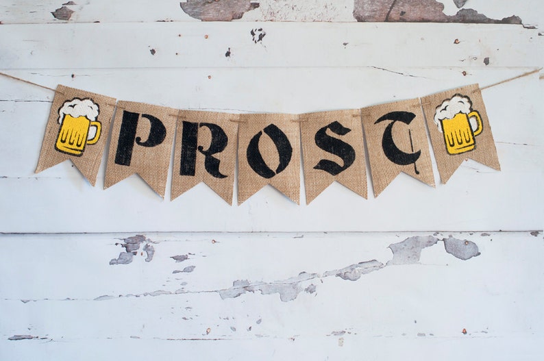 Cheers Banner Prost Beer Festival Sign Oktoberfest Banner - Etsy