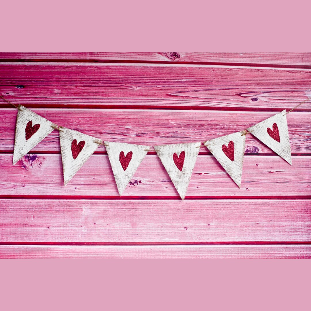 Valentine's Day Banner, Heart Banner, Valentines Heart Banner ...