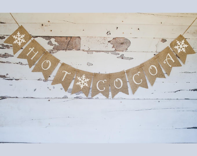 Hot Cocoa Bar Banner, Hot Cocoa Bar Sign, Hot Chocolate Banner, Hot ...
