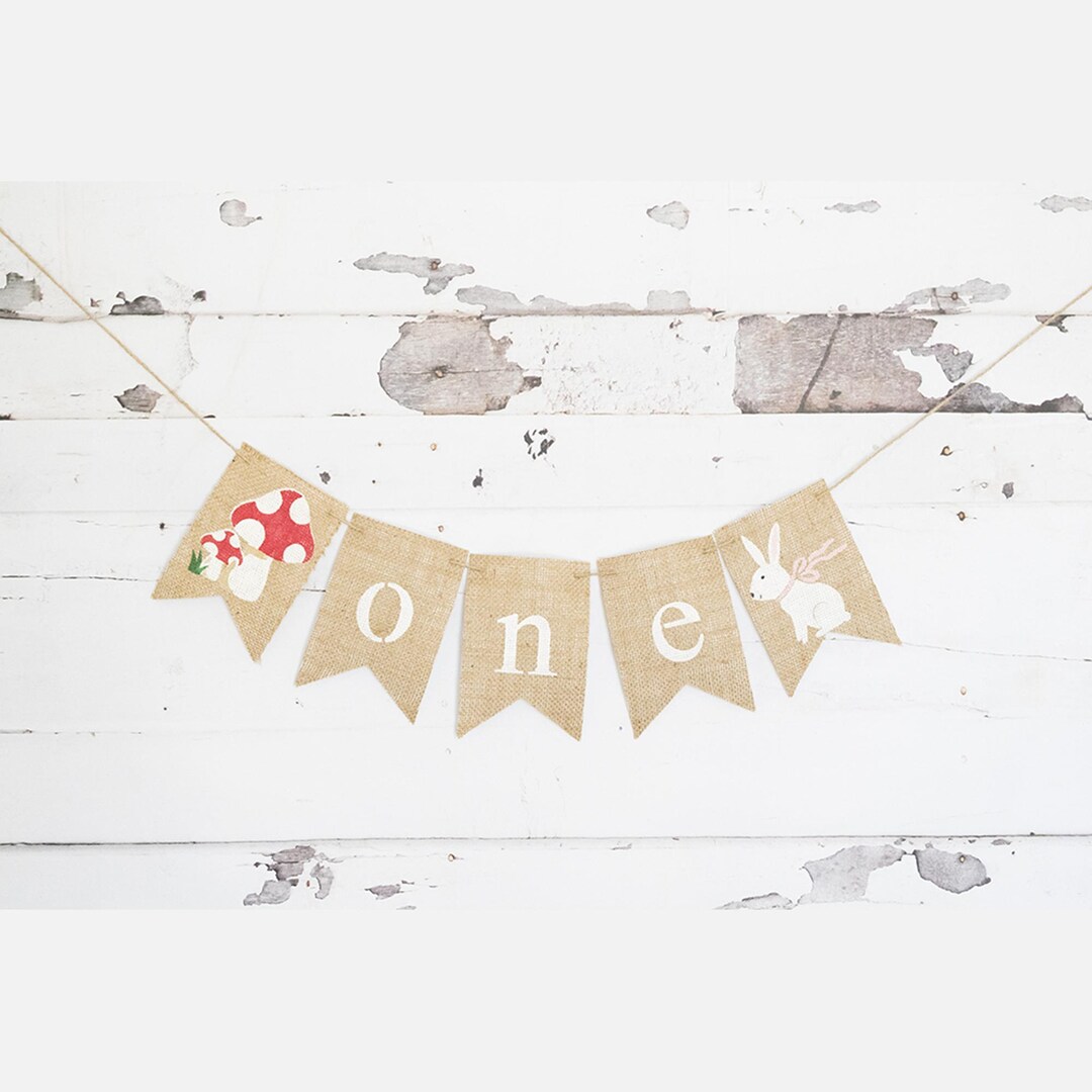 Woodland 1st Birthday Decoration Woodland Banner Toadstool - Etsy