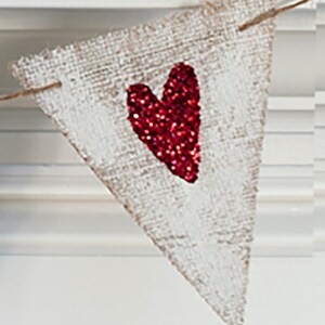 Rustic Love Banner, Valentine's Love Banner, Love Burlap Banner ...