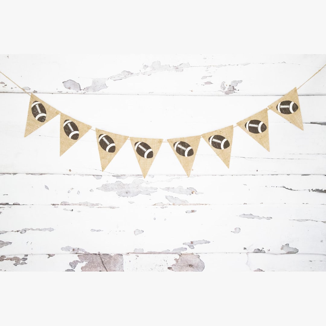 Football Burlap Banner, Football Banner, Football Decor, Football Party ...