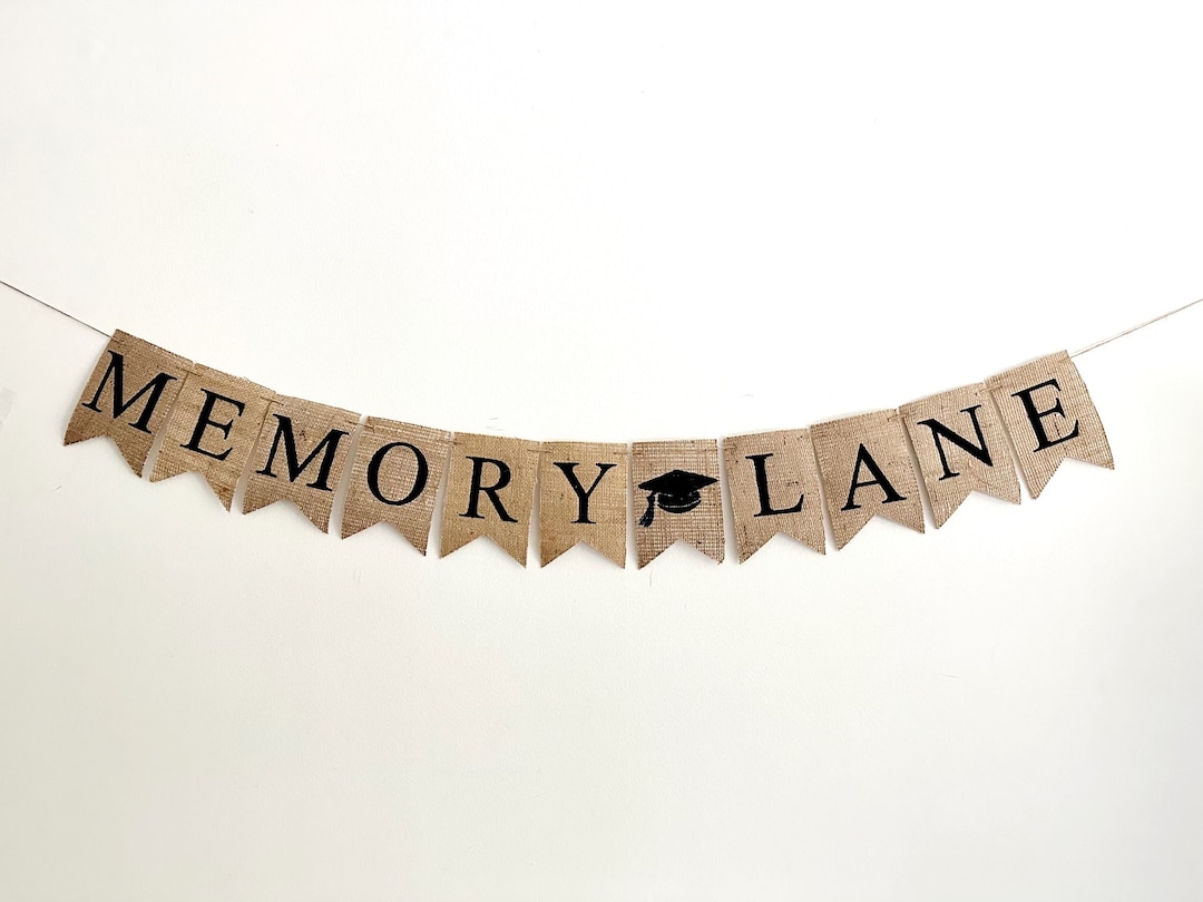 Memory Lane Banner Graduation Party Decorations High School - Etsy