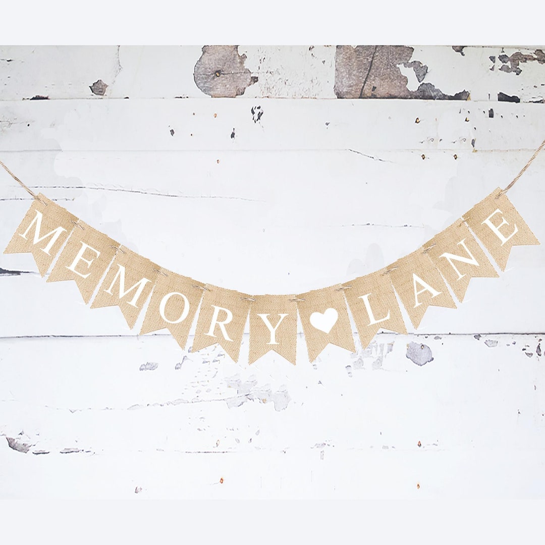 Memory Lane Banner Graduation or Wedding Anniversary Party - Etsy