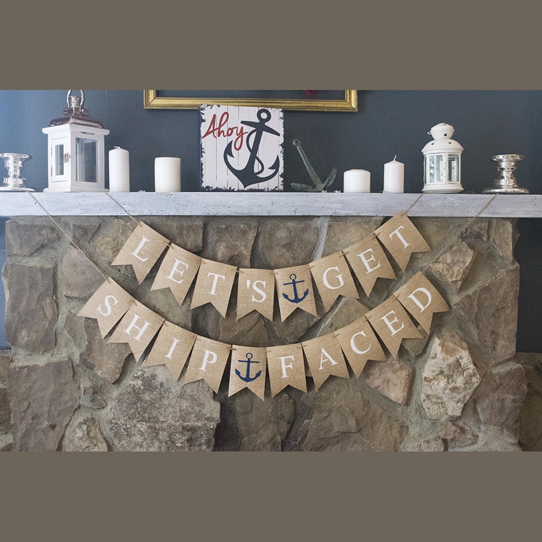 Nautical Bachelorette Banner, Nautical Party Banner, Bachelorette Party ...