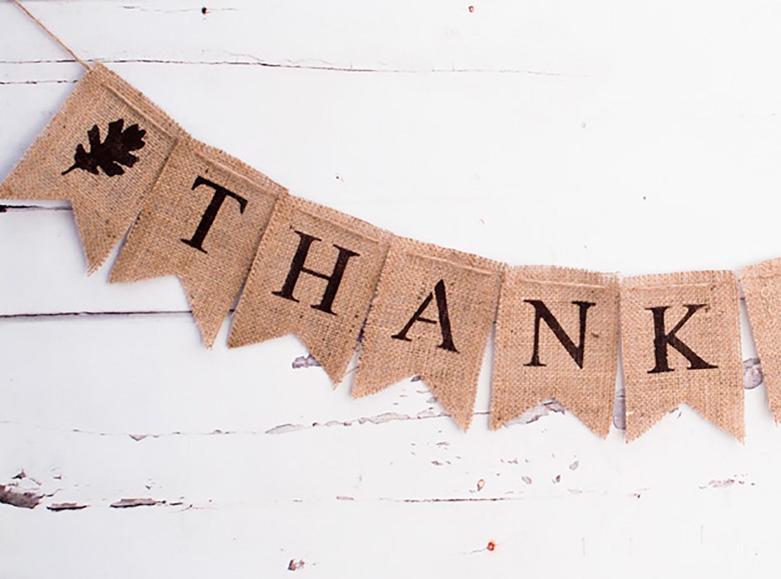 Thankful Burlap Banner, Thanksgiving Decor, Thanksgiving Banner ...