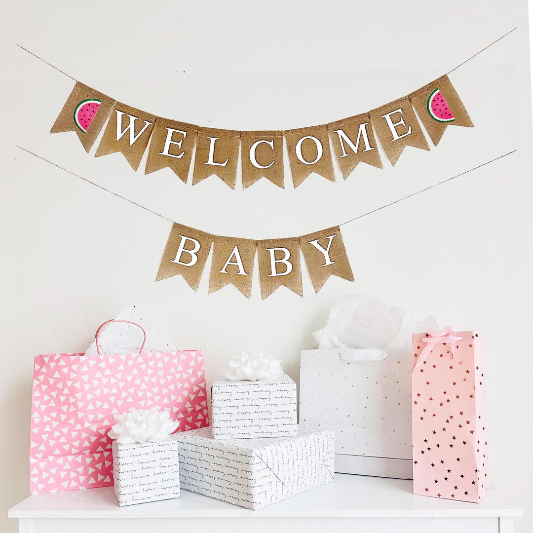 Watermelon Baby Shower | Welcome Baby Sign | Fruit Theme Party | Fruit ...