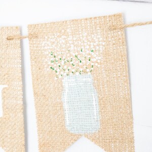 Mason Jar Decor, Spring Banner, Spring Decor, Mason Jar Banner, Mason ...