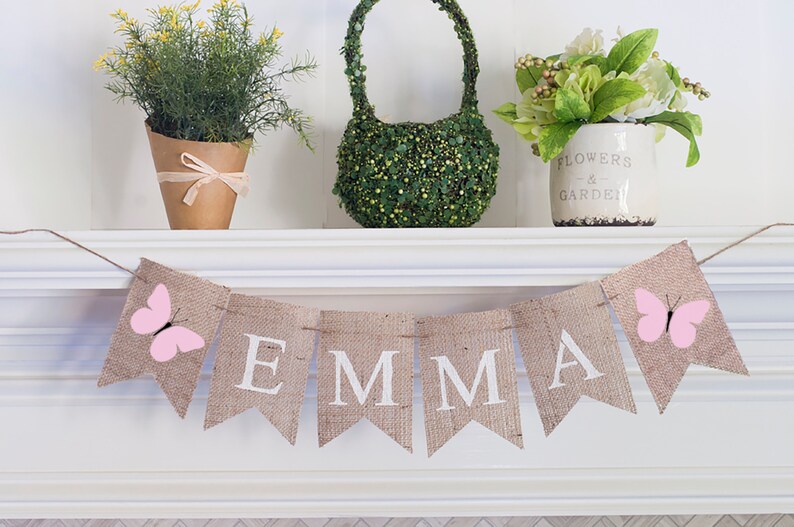 Butterfly Garden Party Butterfly Banner Spring Banner | Etsy
