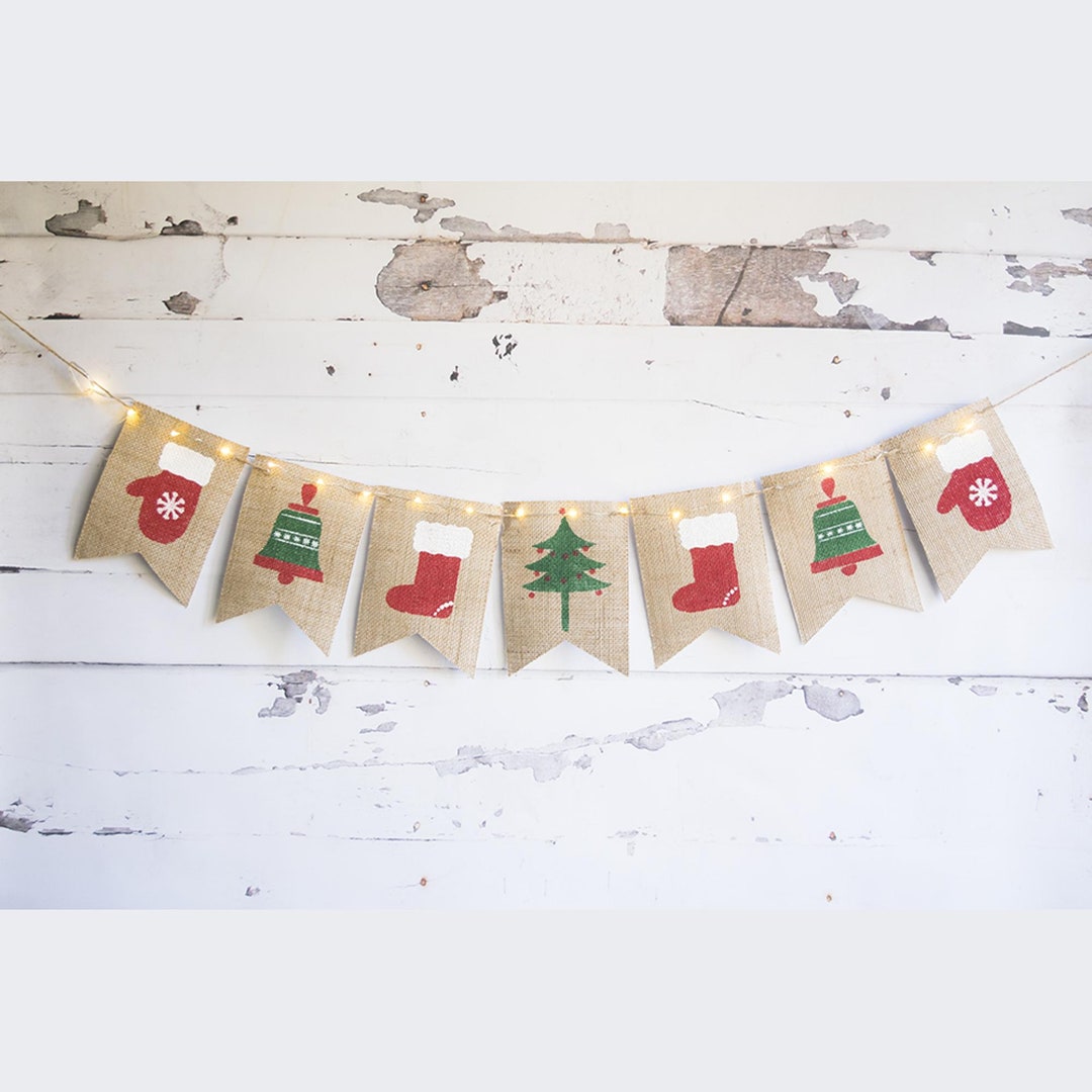 Christmas Decor, Merry Christmas Banner, Holiday Banner, Christmas Tree ...