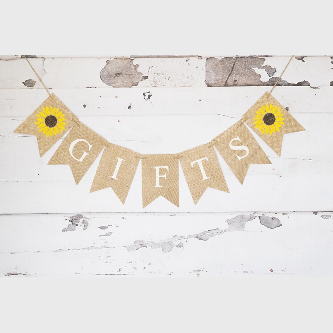 Sunflower Gifts Banner Gift Table Sign Summer Wedding Decor - Etsy