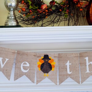 Give Thanks Banner, Give Thanks Burlap Banner, Thanksgiving Decor ...