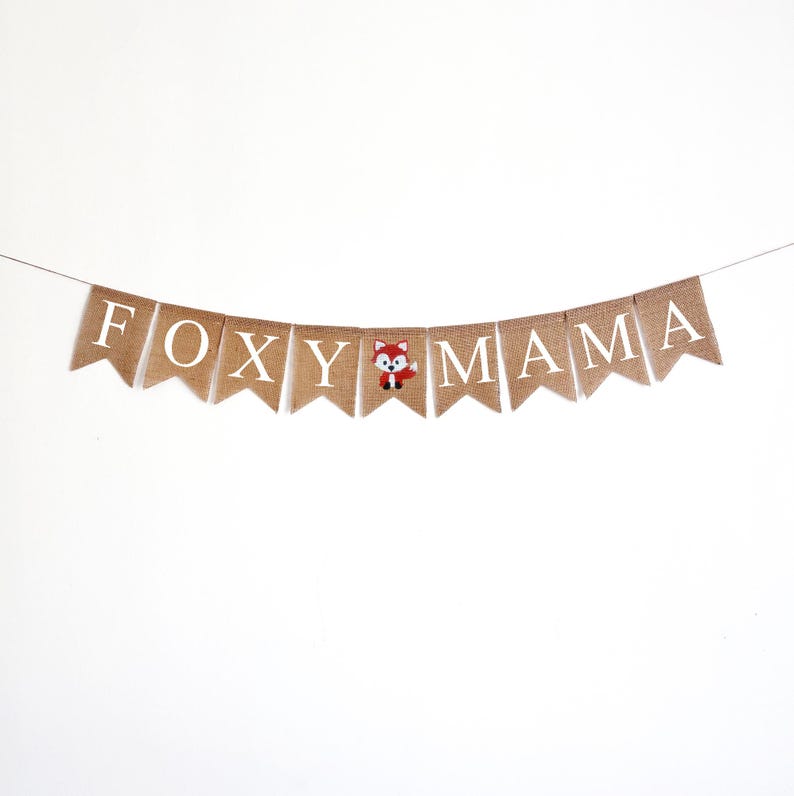 Woodland Party Decorations, Foxy Mama Banner, Baby Shower Backdrop, Mom ...