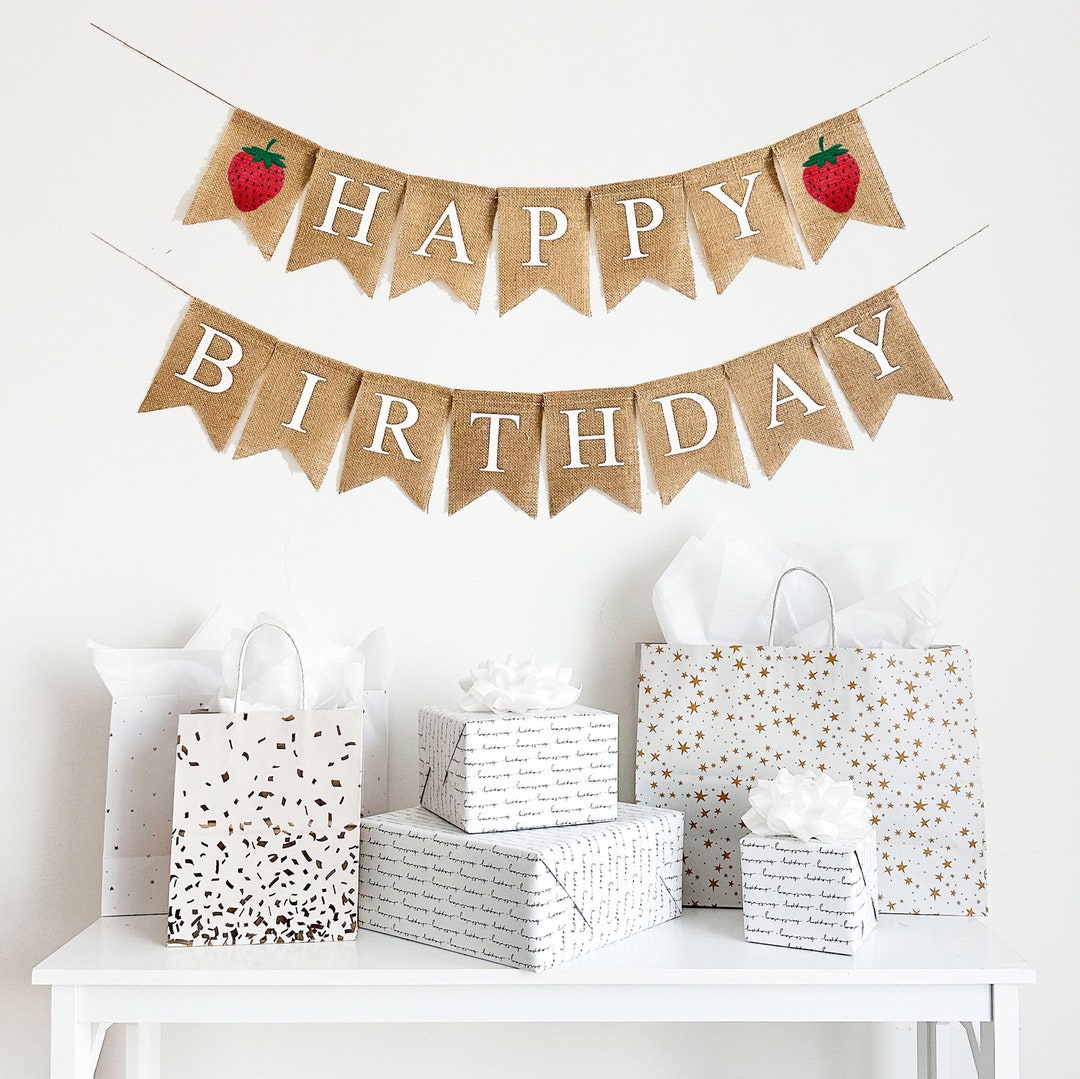 Strawberry Decorations | Strawberry Party | Happy Birthday Sign | Berry ...