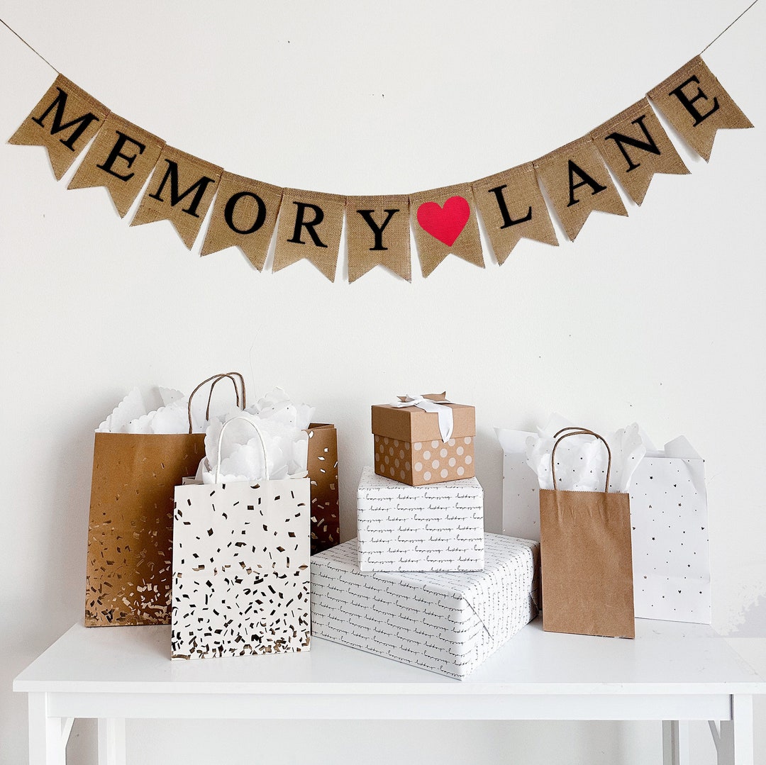 Memory Lane Banner, Graduation Party Decorations, Memorial Garland ...