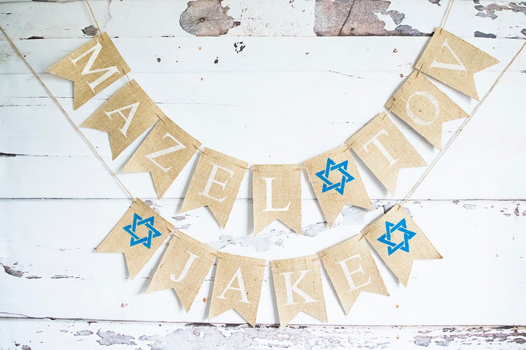 Mazel Tov Banner Jewish Decoration Mazel Tov Party Sign - Etsy