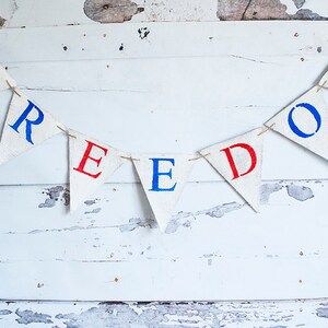 Cardstock Freedom Banner, July 4th Decor, Independence Day Sign, 4th of ...