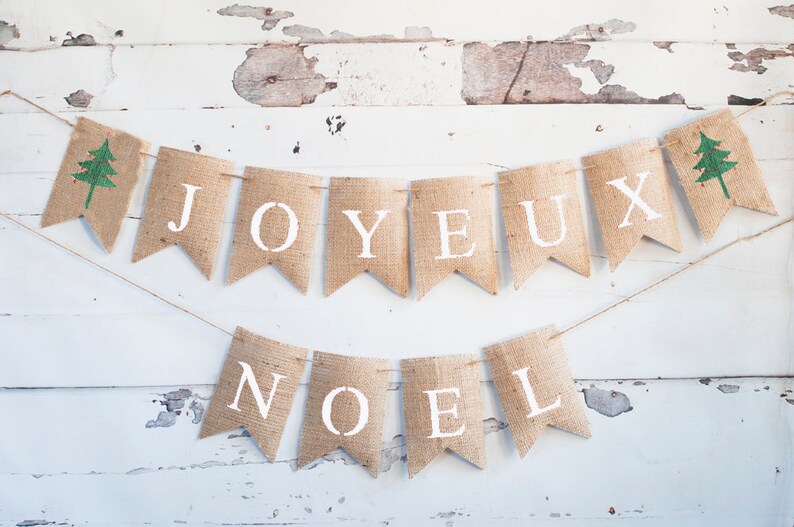 Joyeux Noel Banner Christmas Banner Christmas Decor French | Etsy