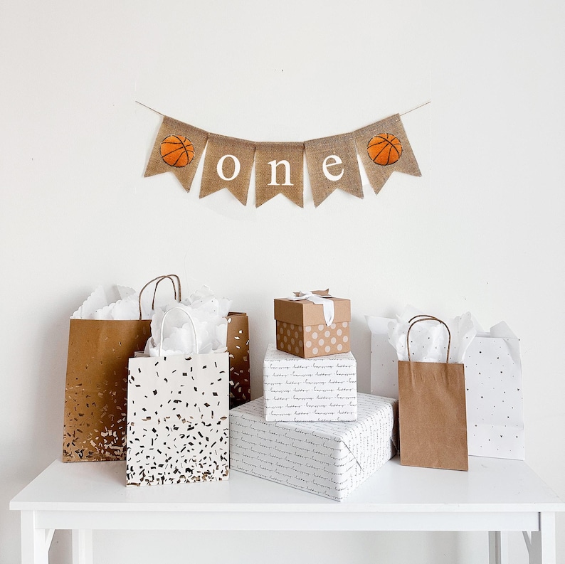 Basketball Birthday Party | High Chair Banner | Basketball Party ...