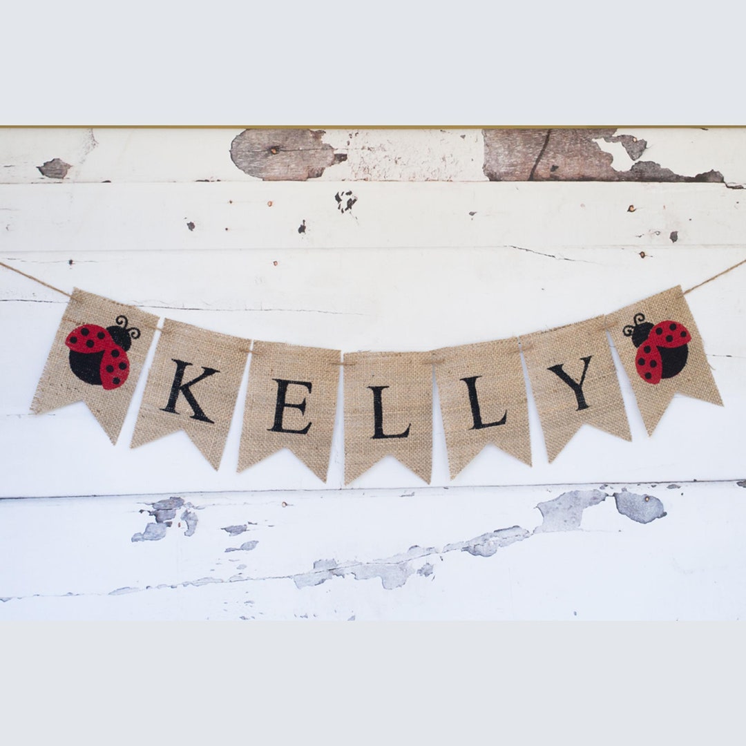 Red Ladybug Custom Banner Ladybug Banner Ladybug Burlap - Etsy