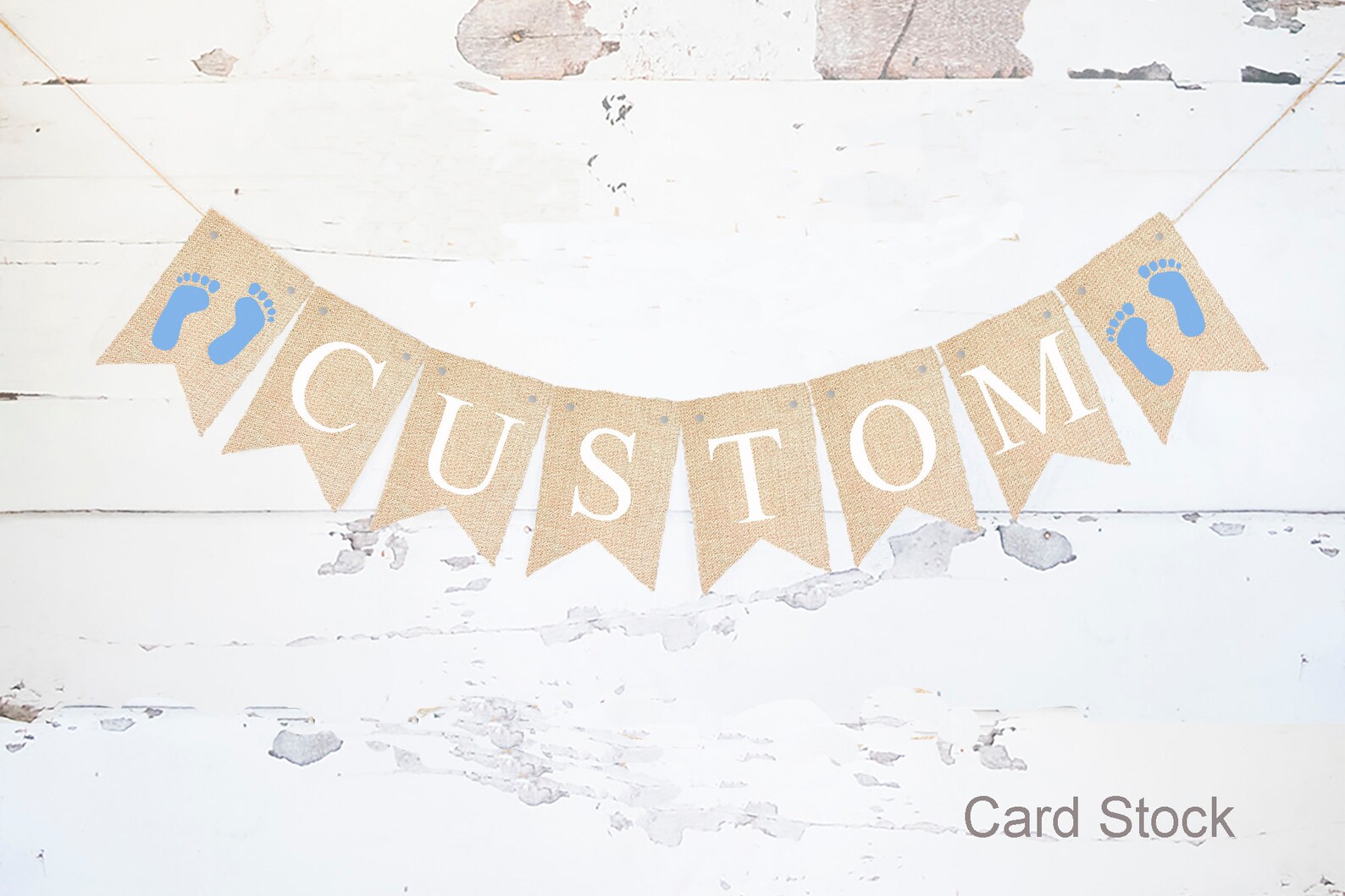 Foot Print Banner Footprint Banner Baby Foot Print Name | Etsy