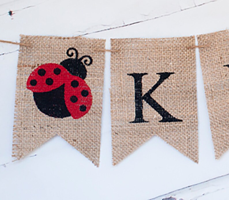 Red Ladybug Custom Banner Ladybug Banner Ladybug Burlap - Etsy