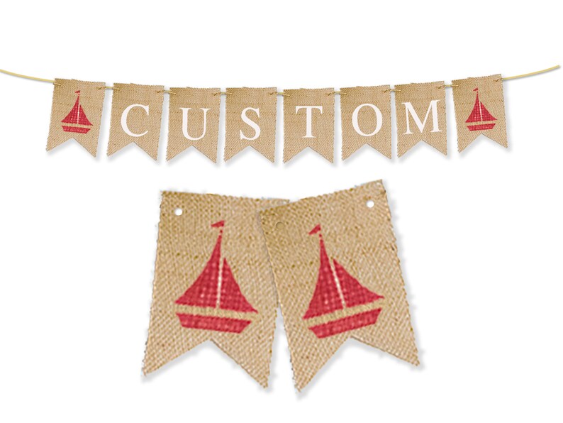 Sailboat Banner Nautical Banner Nautical Custom Banner | Etsy