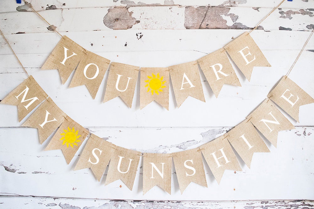 Paper & Party Supplies Sunshine Banner You Are My Sunshine Banner,You ...