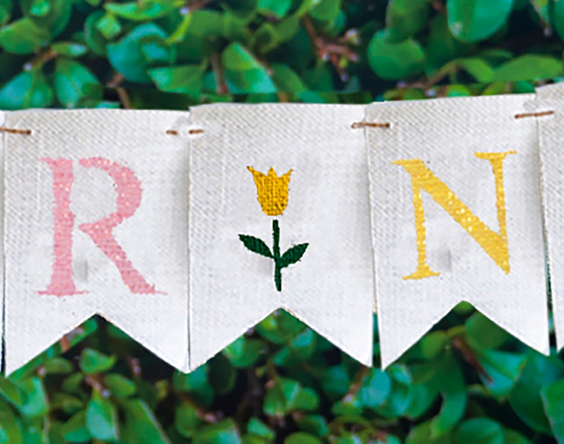 Spring Tulip Banner Spring Tulip Decor Spring Burlap Banner | Etsy