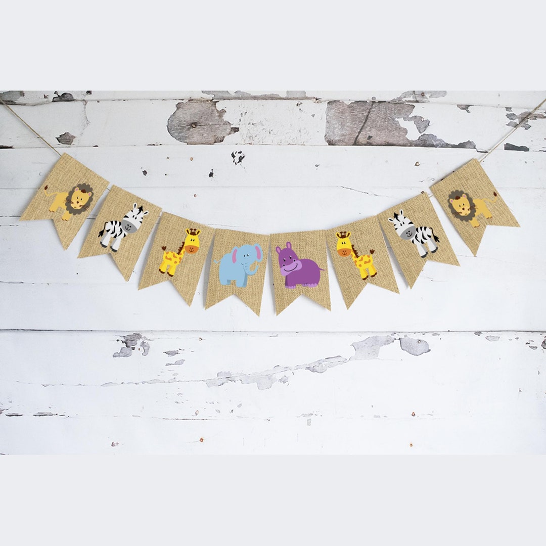 Safari Party Decor, Lion Banner, Cardstock Jungle Party Decorations ...