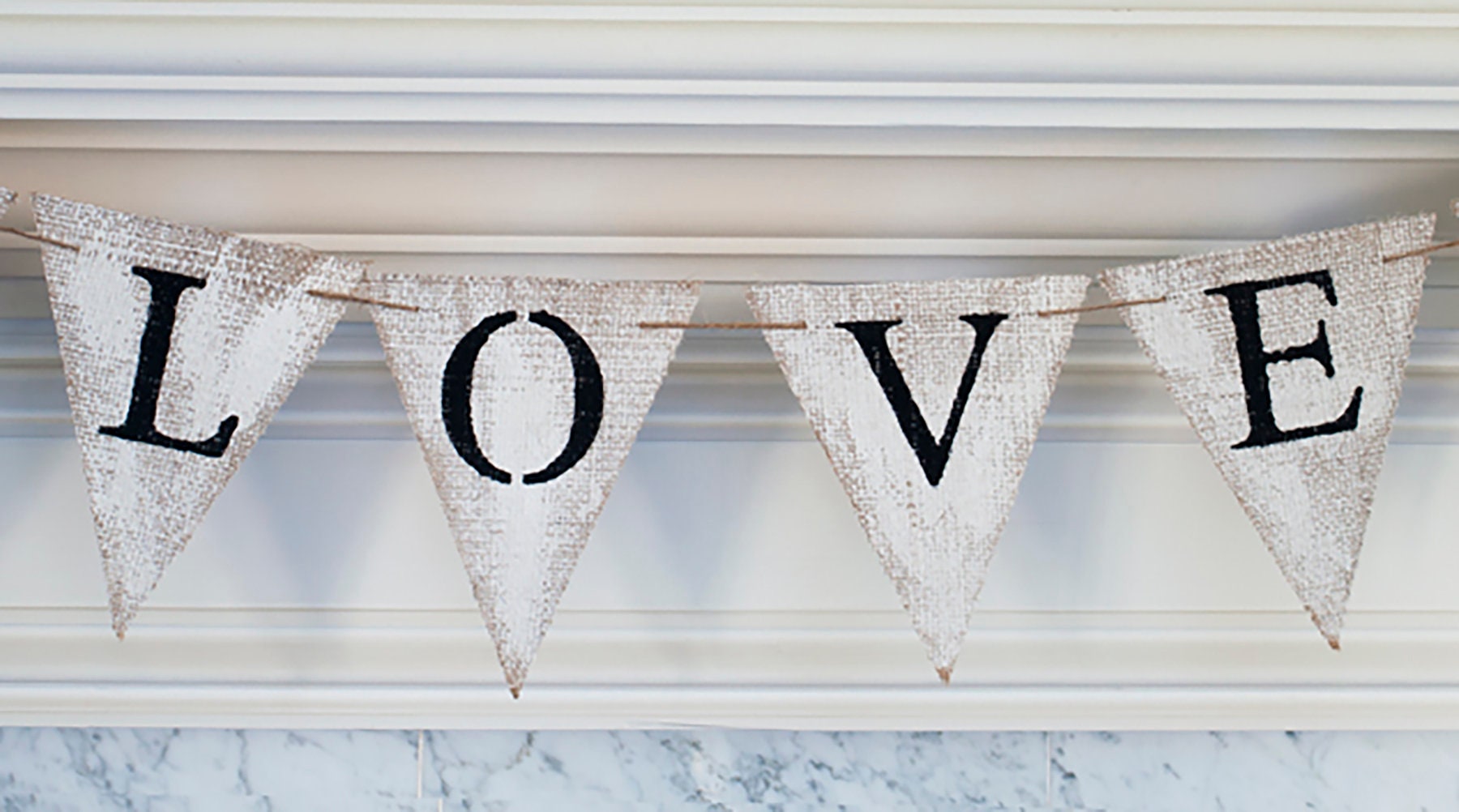 Rustic Love Banner Valentine's Love Banner Love Burlap | Etsy