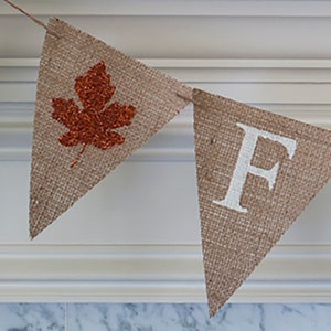 Fall Burlap Banner Fall Banner Fall Decor Fall Maple Leaf | Etsy