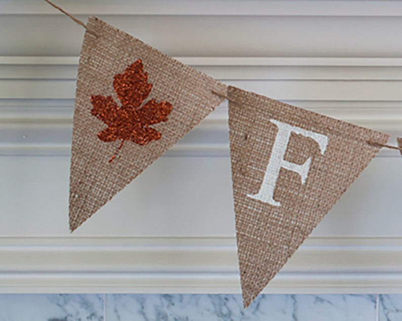 Fall Burlap Banner Fall Banner Fall Decor Fall Maple Leaf | Etsy