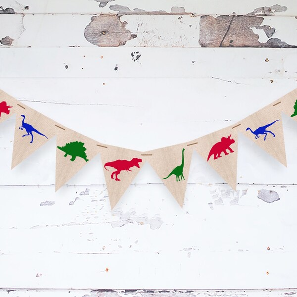 Dinosaur Banner - Etsy