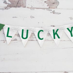Lucky Banner, Cardstock St. Patrick's Day Banner, St Paddy's Day Decor ...