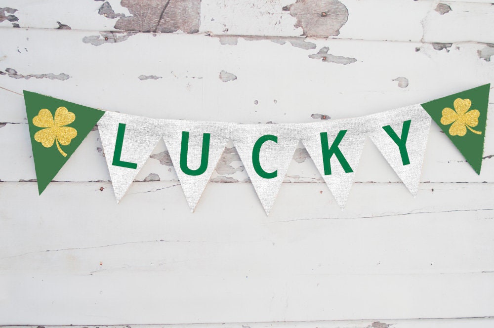 Lucky Banner Cardstock St. Patrick's Day Banner St - Etsy