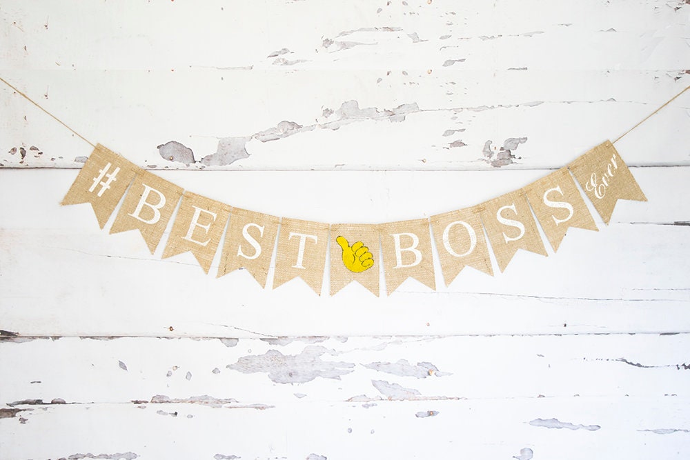 Boss' Day Gift Best Boss Ever Banner Boss Decor Boss | Etsy