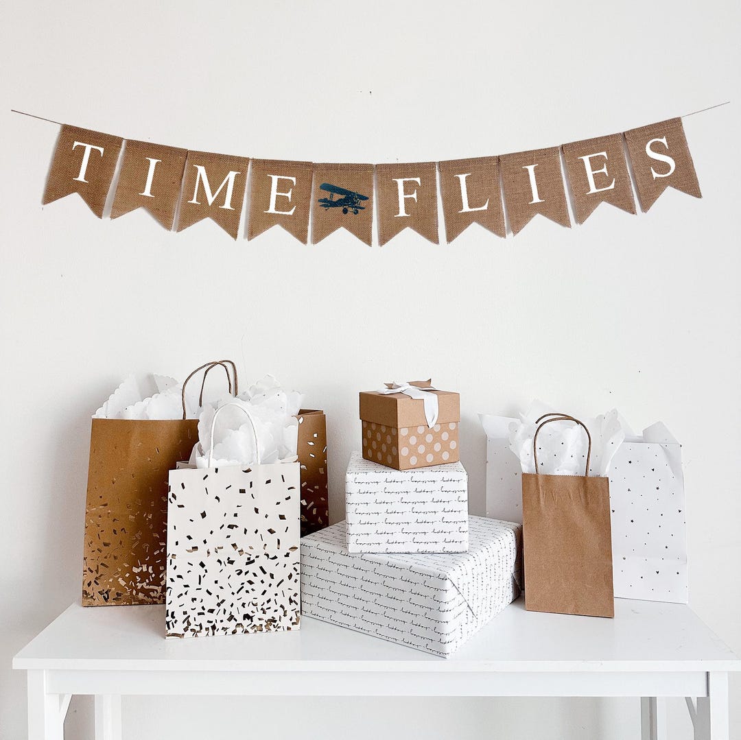 Airplane Theme Party | Time Flies Banner | Birthday Decorations | Baby ...