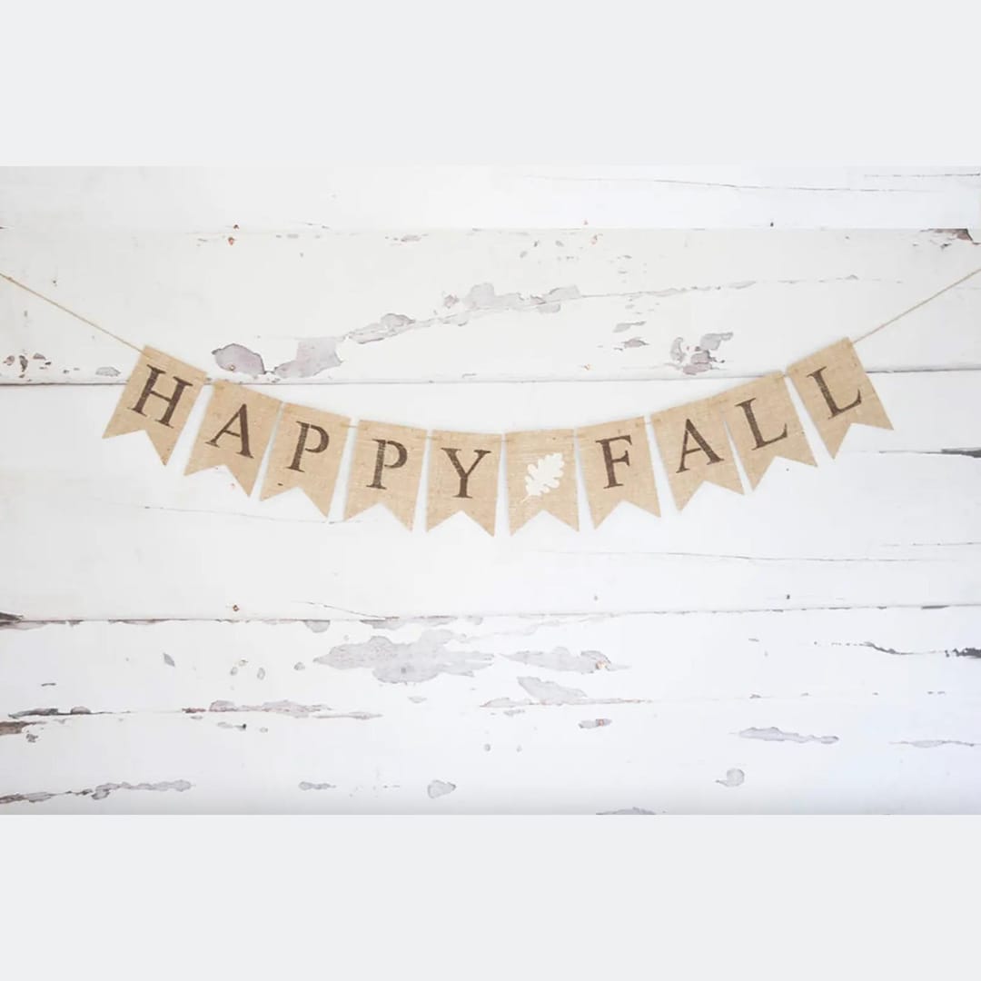 Fall Decor, Fall Banner, Happy Fall Burlap Banner, Fall Decoration ...