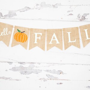 Fall Decor, Hello Fall Banner, Thanksgiving Decor, Fall Banner, Fall ...