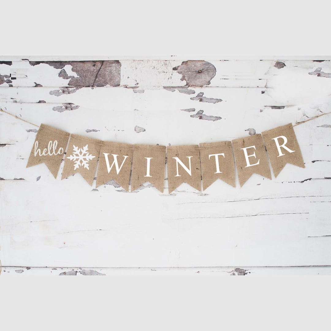 Winter Decoration, Christmas Decoration, Hello Winter Banner, Winter ...