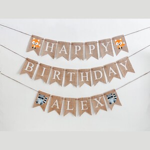 Woodland Themed Birthday Party, Woodland Party Decorations, Fox Happy ...