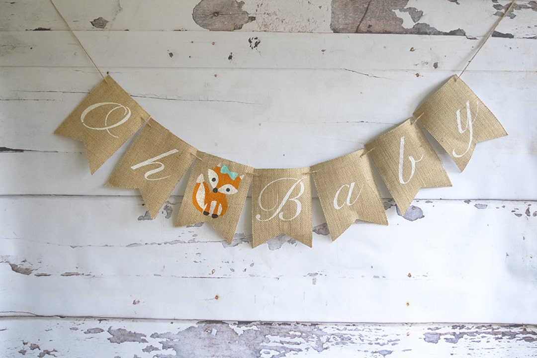 Woodland Baby Shower Decor Fox Baby Shower Decor Girly Fox - Etsy