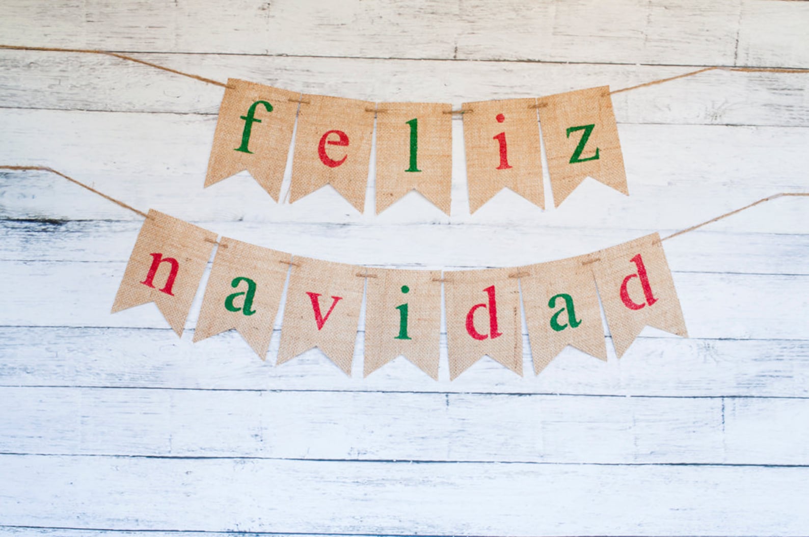 Feliz Navidad Banner Christmas Burlap Banner Merry Christmas | Etsy